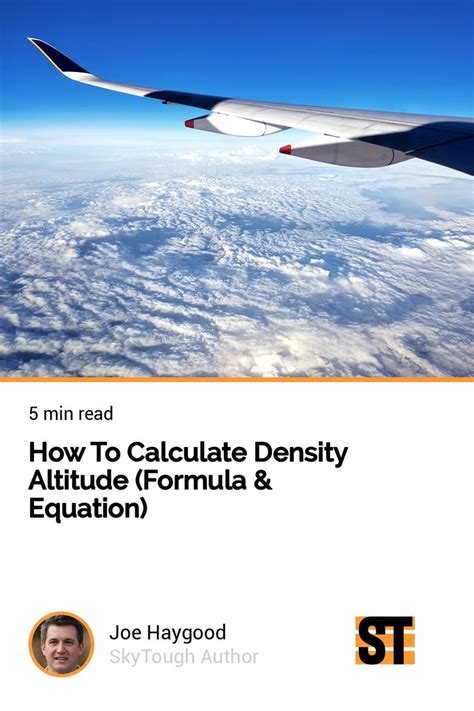 Learn How To Calculate Density Altitude