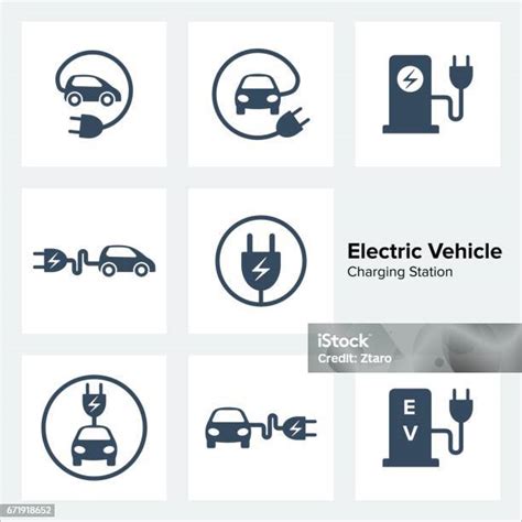 전기 자동차 충전 스테이션 아이콘 세트 전기자동차 충전소에 대한 스톡 벡터 아트 및 기타 이미지 전기자동차 충전소 전기