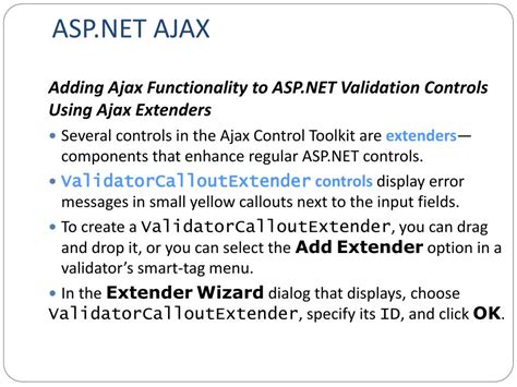 PPT ASP NET AJAX PowerPoint Presentation Free Download ID
