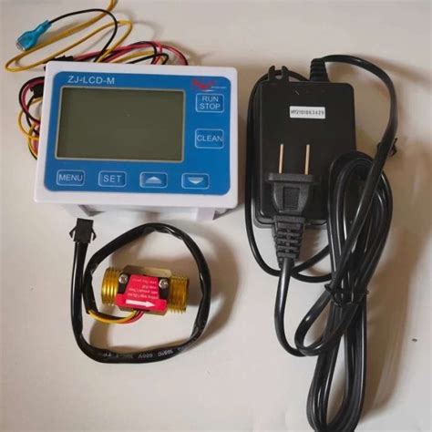 Promo Digital Flow Meter LCD M Control Display Water Sensor 1 2 Inch Adaptor Diskon 23 Di