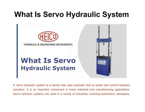 What Is Servo Hydraulic System Pdf Operating Systems Computer Software And Applications
