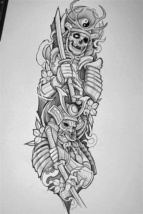 Japanese Samurai Tattoo Drawings