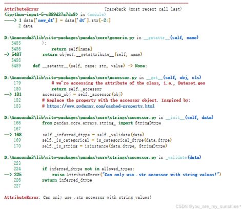 解决方案：attributeerror Can Only Use Str Accessor With String Values Csdn博客