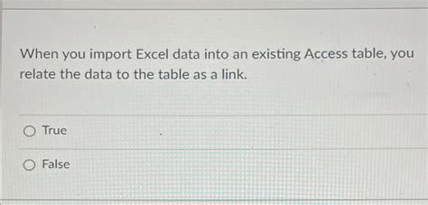 Solved When You Import Excel Data Into An Existing Access