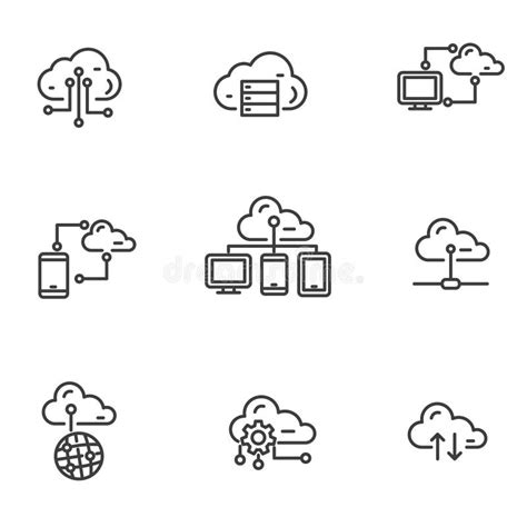 Set Of Communication Related Vector Illustration Communication Icons Stock Vector