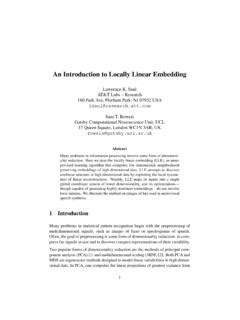 An Introduction To Locally Linear Embedding An Introduction To Locally Linear Embedding Pdf