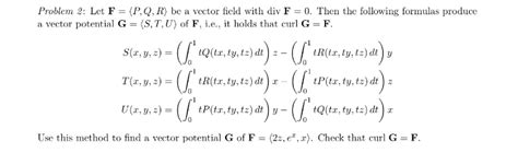 solved problem 2 let f p q r be a vector field with div