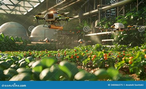 Drones And Sensors Actively Monitor Crop Health And Optimize Farming Practices On A High Tech