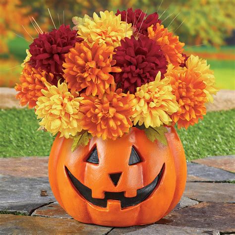 Halloween Jack O Lantern Pumpkin Planter The Green Head