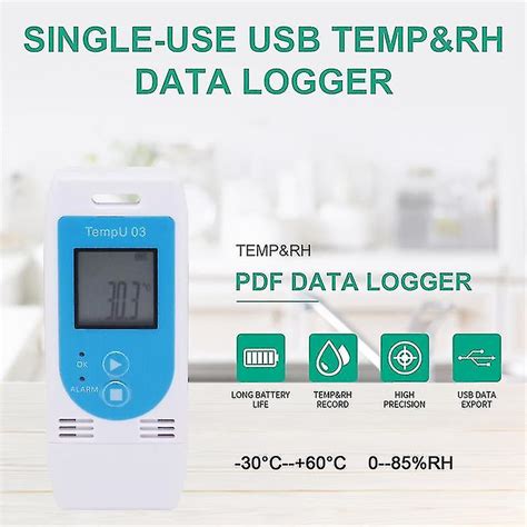 Tempu 03 Usb Temperature Humidity Data Logger Reusable Rh Temp Datalogger Recorder Humiture