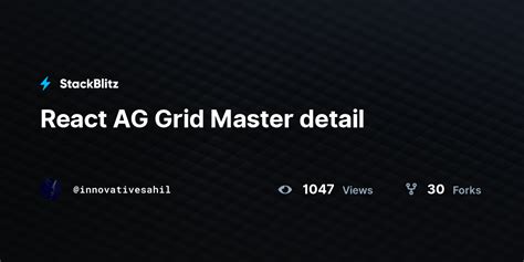 React Ag Grid Master Detail Stackblitz