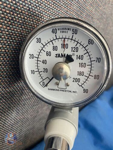Used Jamar 081028935 Sammons Preston Hydraulic Hand Dynameter Dynamometer Gauge Evaluation Kit Used Jamar 081028935 Sammons Preston Hydraulic Hand Dynameter Dynamometer Gauge Evaluation Kit