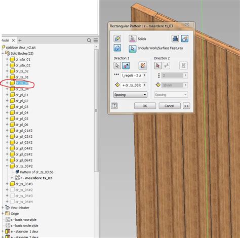 solved access consumed body of a rectangular pattern feature