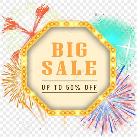 불꽃 일러스트 놀이 라이트 박스 프로모션 황금 테두리판매휴일 Png 일러스트 무료 다운로드 Lovepik