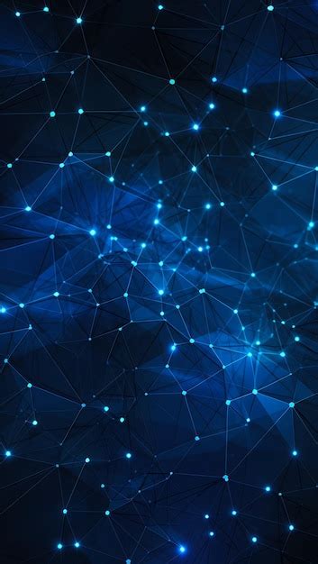 Premium Ai Image Blue Abstract Geometric Wireframe Texture