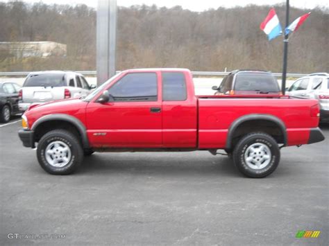 1995 Victory Red Chevrolet S10 Ls Extended Cab 4x4 22553484 Photo 5