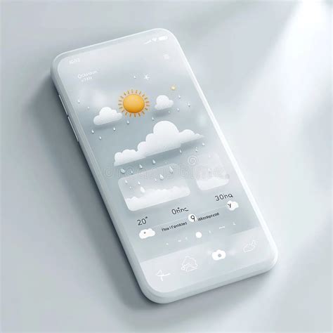 A Minimalist Weather App Design Clean And Modern Interface With