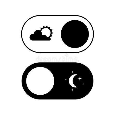 slider day night stock vector illustration of icon 254303655