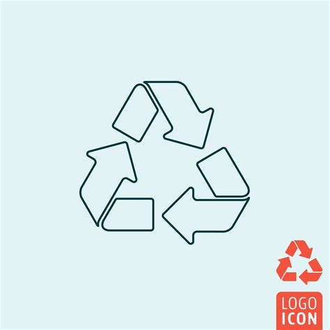 Recycle Arrows Icon Minimal Line Design 601240 Vector Art At Vecteezy