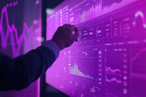 Businessman Analyzing Financial Data On A Large Screen Premium Ai Generated Image