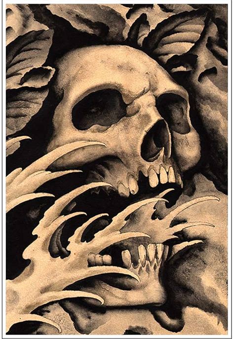 Screaming Skull Tattoo Designs