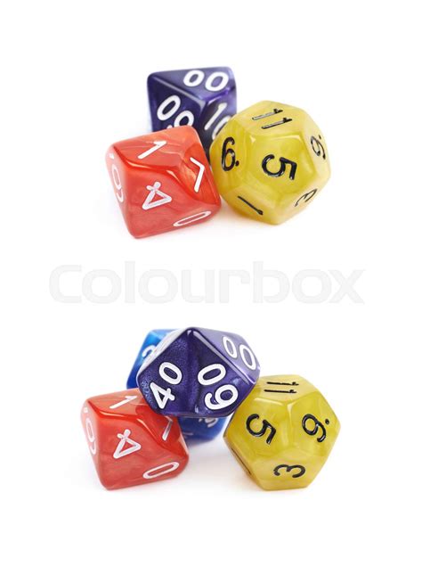 Pile Of Polyhedral Dices Isolated Stock Image Colourbox