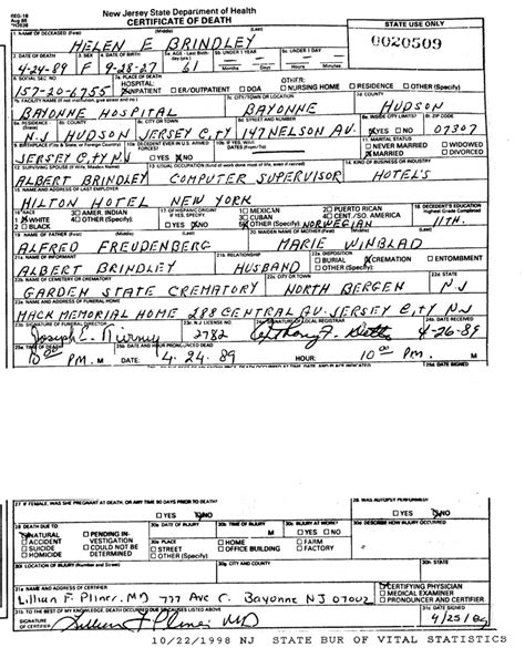 Helen Eloise Freudenberg 1928 1989 Death Certificate Flickr