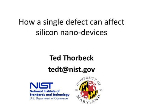 Pdf How A Single Defect Can Affect Silicon Nano Devices … How A Single Defect Can Affect