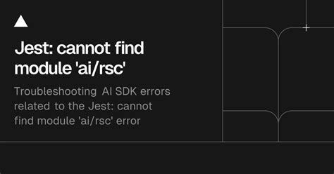 Troubleshooting Jest Cannot Find Module Airsc