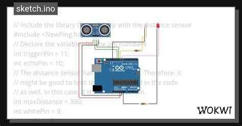 Distance Sensor Lamp Wokwi Esp32 Stm32 Arduino Simulator