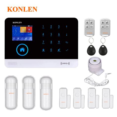 Android WIFI GSM Burglar Alarm System RFID For Home House Smart Residential Safety Security