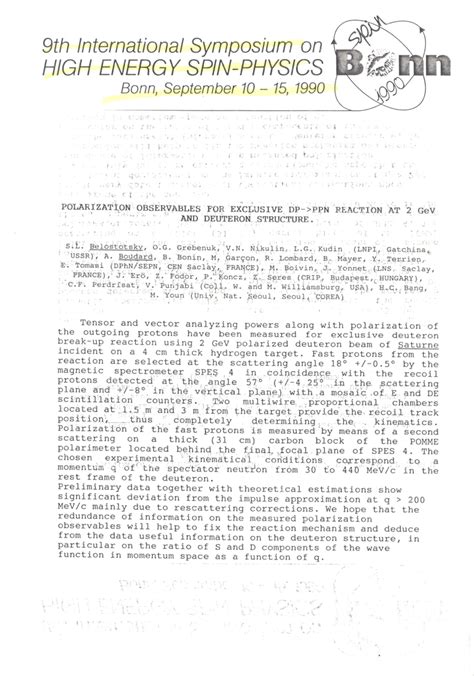 Pdf Polarization Observables For Exclusive Dp →ppn Reaction At 2 Gev And Deuteron Structure