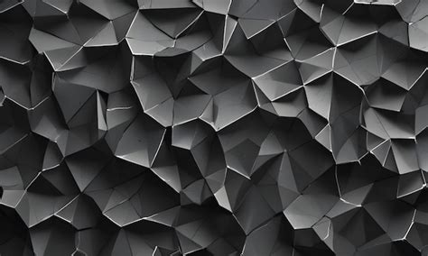 A Wall Of Polygons That Is Gray And Has A Black Background Premium Ai Generated Image