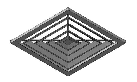 Ceiling Tile Diffuser 3d Details Cadbull