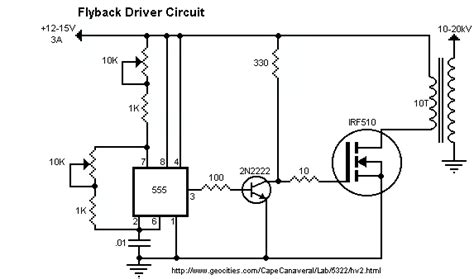 Efficient Flyback Driver Circuit With Ic 555 And Irf510