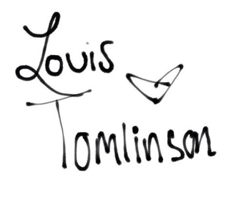 Louis Tomlinson In Cursive Writing