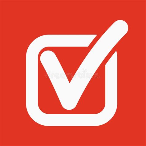 The Check Icon Checkmark And Checkbox Yes Voting Symbol Stock Vector Illustration Of