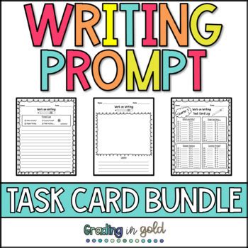 Writing Prompt Task Cards Bundle By Grading In Gold TpT
