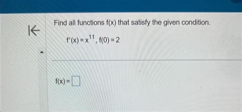 solved find all functions f x that satisfy the given