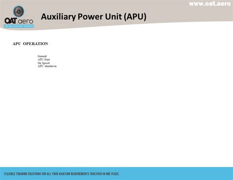 A330 80hr Gen Fam Module 21 Apu Online Aviation Training