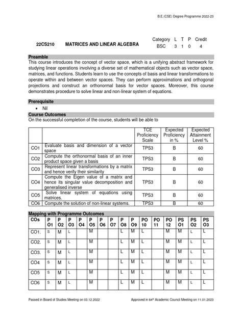 22cs210 pdf matrix mathematics eigenvalues and eigenvectors