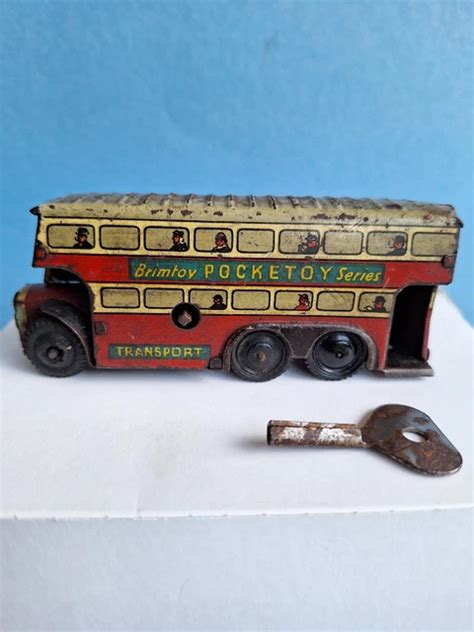Vintage Brimtoy Pocketoy Series Clockwork Double Decker Bus 1950s £24 50 Picclick Uk