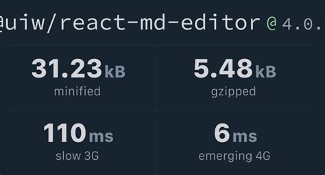 @uiw/react-md-editor v4.0.4 Bundlephobia