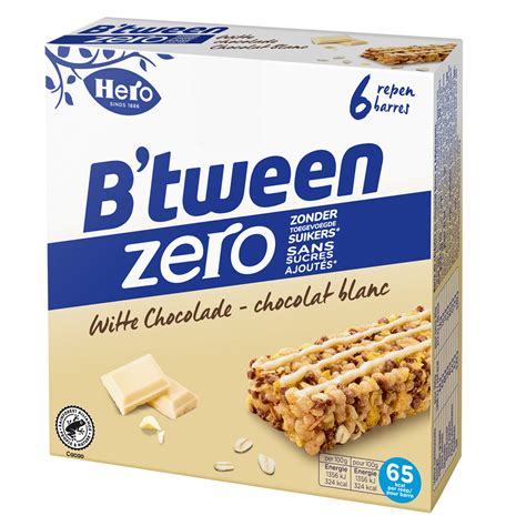 Hero Btween Zero Witte Chocolade 6x25 Gram Rooijgroothandel