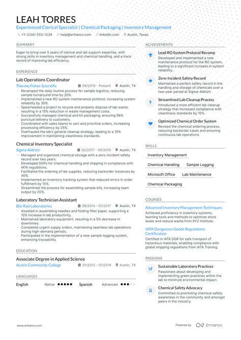 5 Lab Assistant Resume Examples Guide For 2024