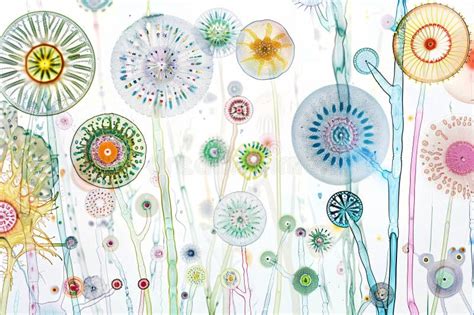 Bacteria Or Protozoa Seen Under A Microscope Microscopic Unicellular Organism Stock