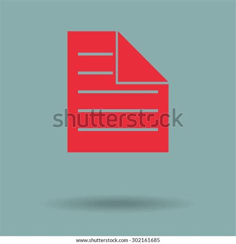 Red Document Icon Paper Sheet Vector Stock Vector Royalty Free 302161685 Shutterstock