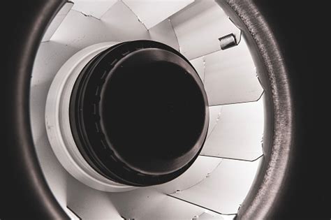 Exhaust Fan Impeller Opens Up Front And Back Background Blurred With Bokeh Effect Fotografias