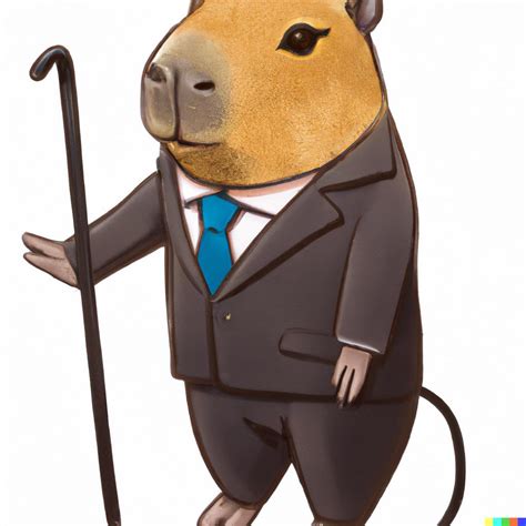 he is pulling up made in dall e r capybara