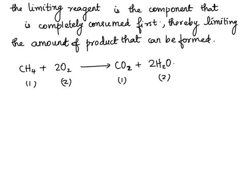 Solved In The Combustion Of Methane Of Methane In Air What Is The Limiting Reactant And Why